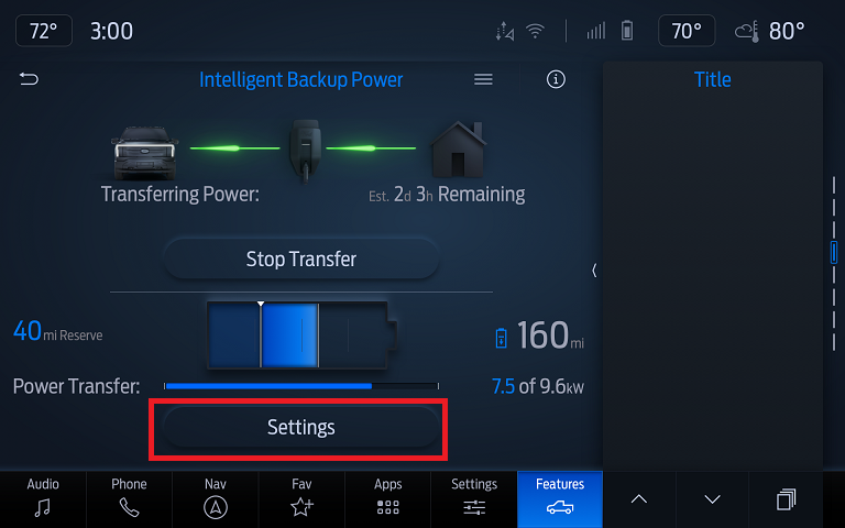 How do I control Home Backup Power for my Ford F-150 Lightning?