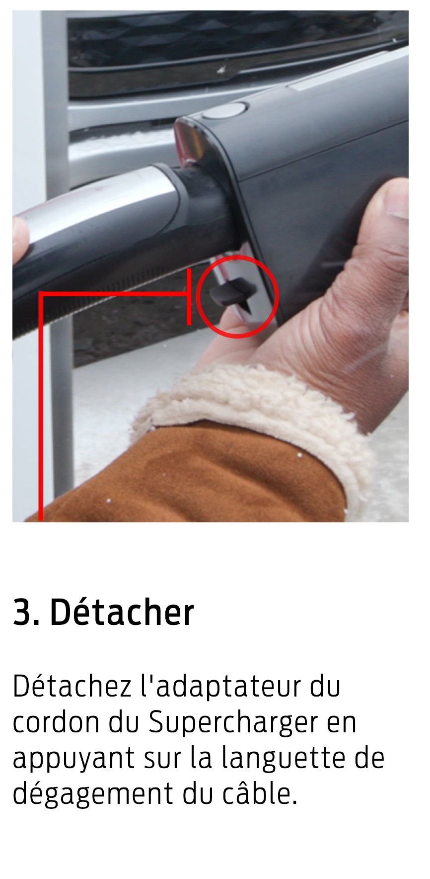 Comment puis je utiliser l'adaptateur de recharge rapide (NACS)?